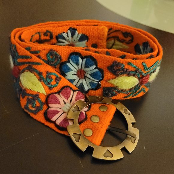Accessories | Women Belt Handmade Colorful Embroidered Floral Design ...